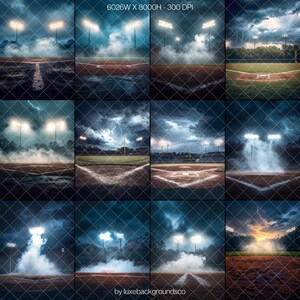 150 Baseball Backdrop, Baseball and Softball Stadium Poster Template ...