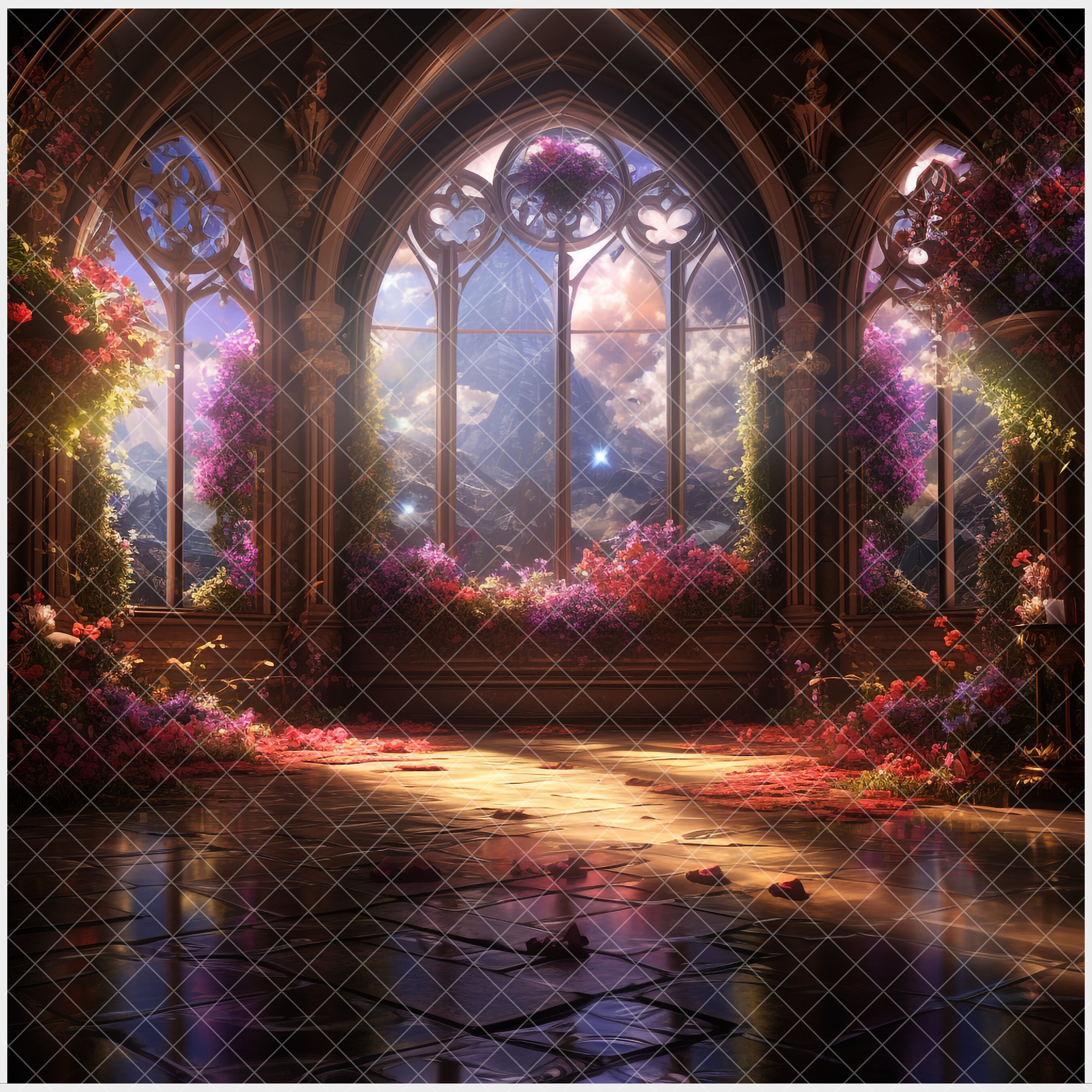 10 Floral Palace Digital Backdrop, Maternity Backdrops, Fine Art ...