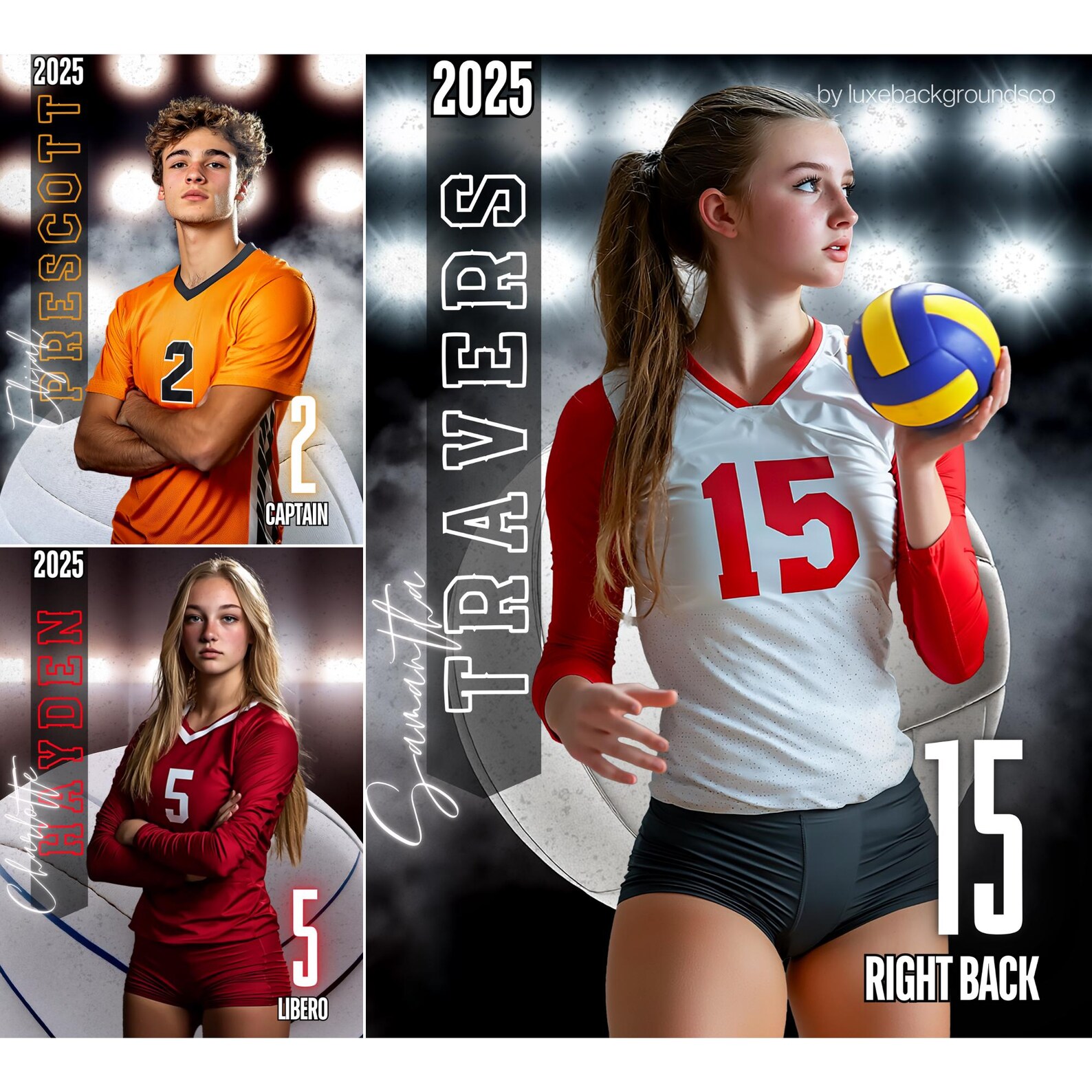Editable Volleyball Poster Canva Template,senior Light Sport Banner ...