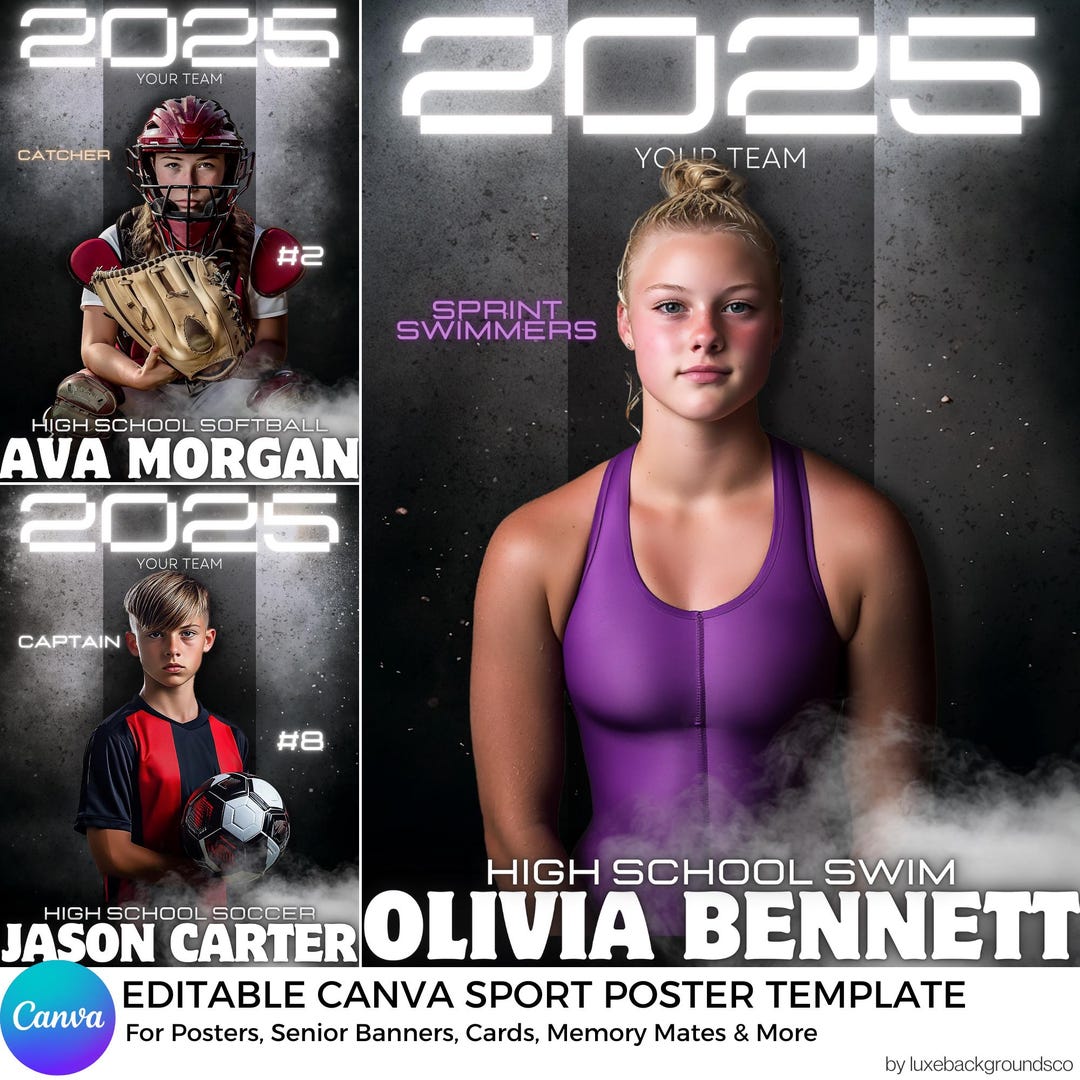 Custom Sport Canva Poster Template Design,editable Canva Template for ...