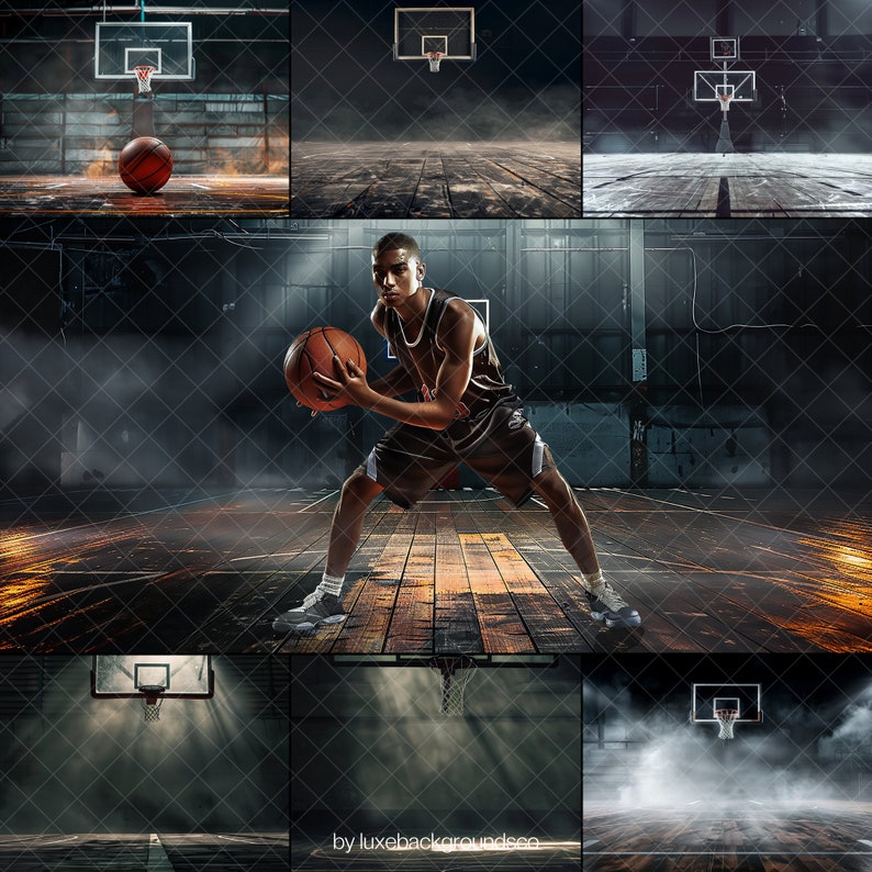 150 Basketball Digital Backdrops, Sport Backdrops, Basketball ...