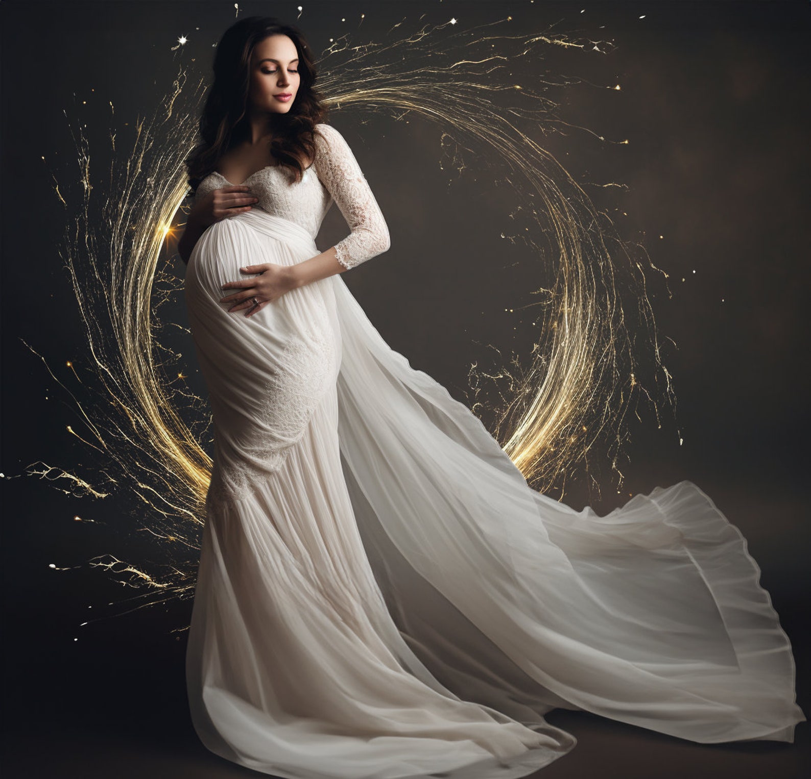 17 Golden Circle Overlay, Photoshop Overlays, Maternity Golden Ring ...
