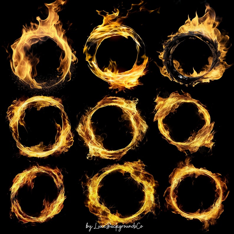 200 Flame PNG Overlays, Fire Overlay for Editing, Spark Overlays ...