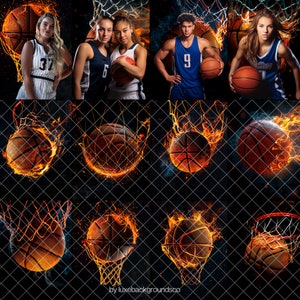 130 Fiery Basketball Poster Background, Senior Photoshoot, Sport ...
