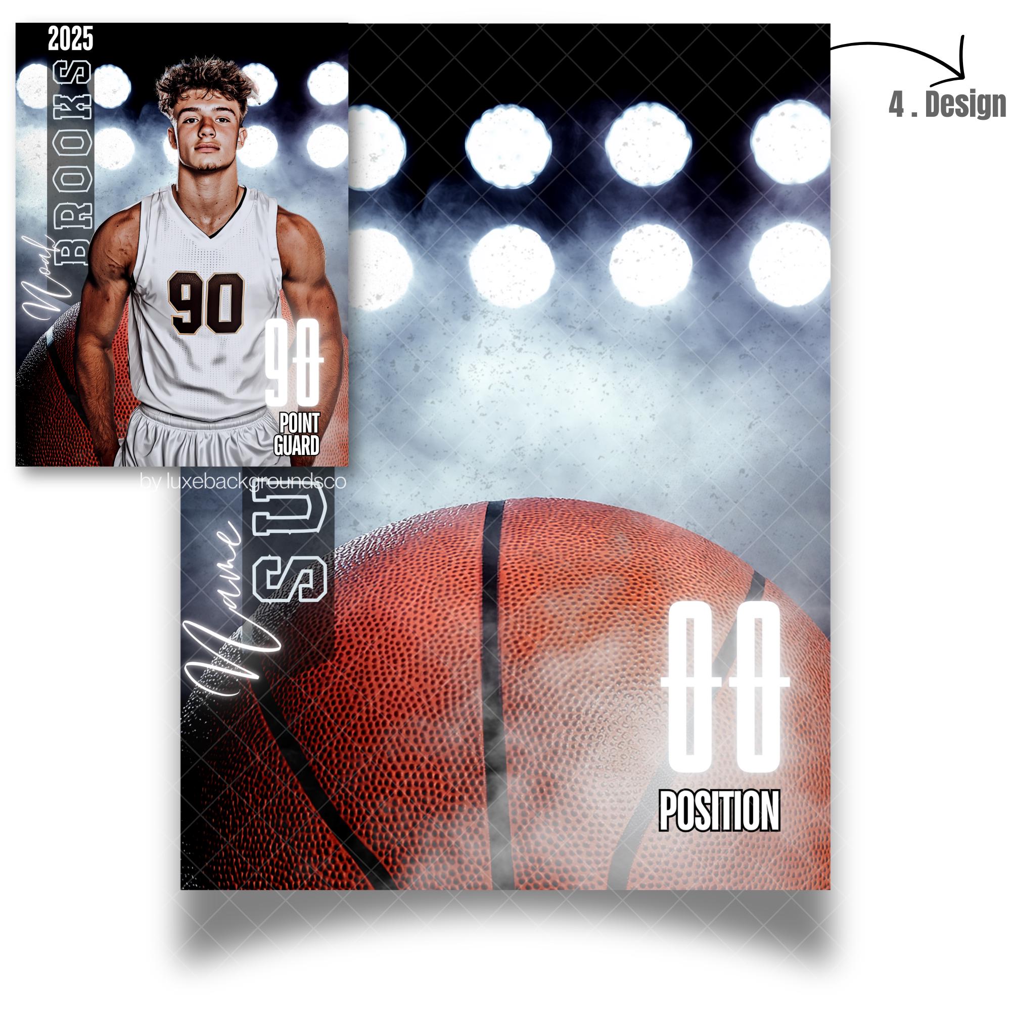 Custom Basketball Poster Template, Editable Canva Design for Players ...