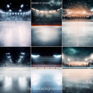 70 Epic Hockey Backgrounds,ice Rink With Smoke & Fog Overlays,senior ...