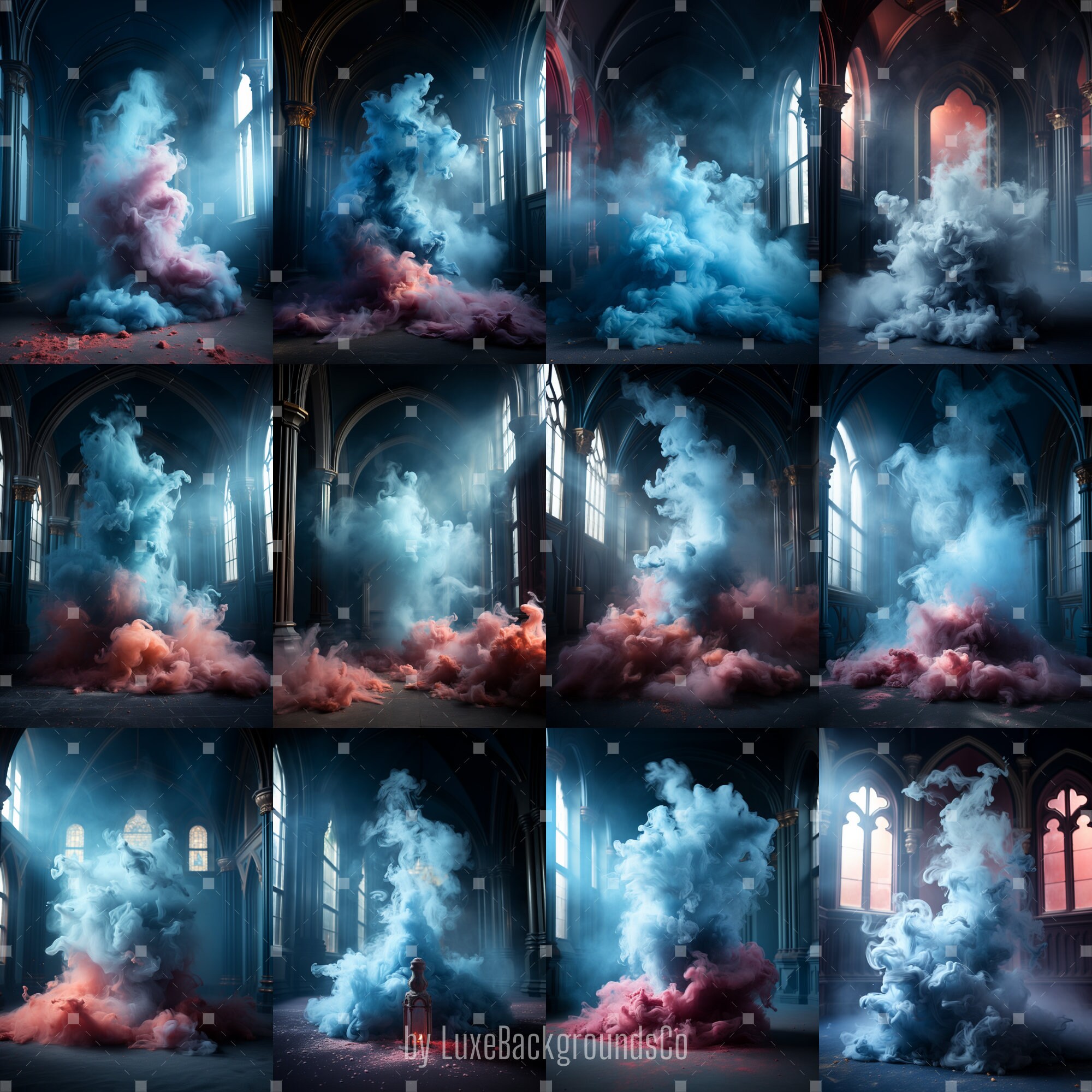 84 Smoke Bomb Room BUNDLE Backdrop, Maternity Overlays, Studio Texture ...
