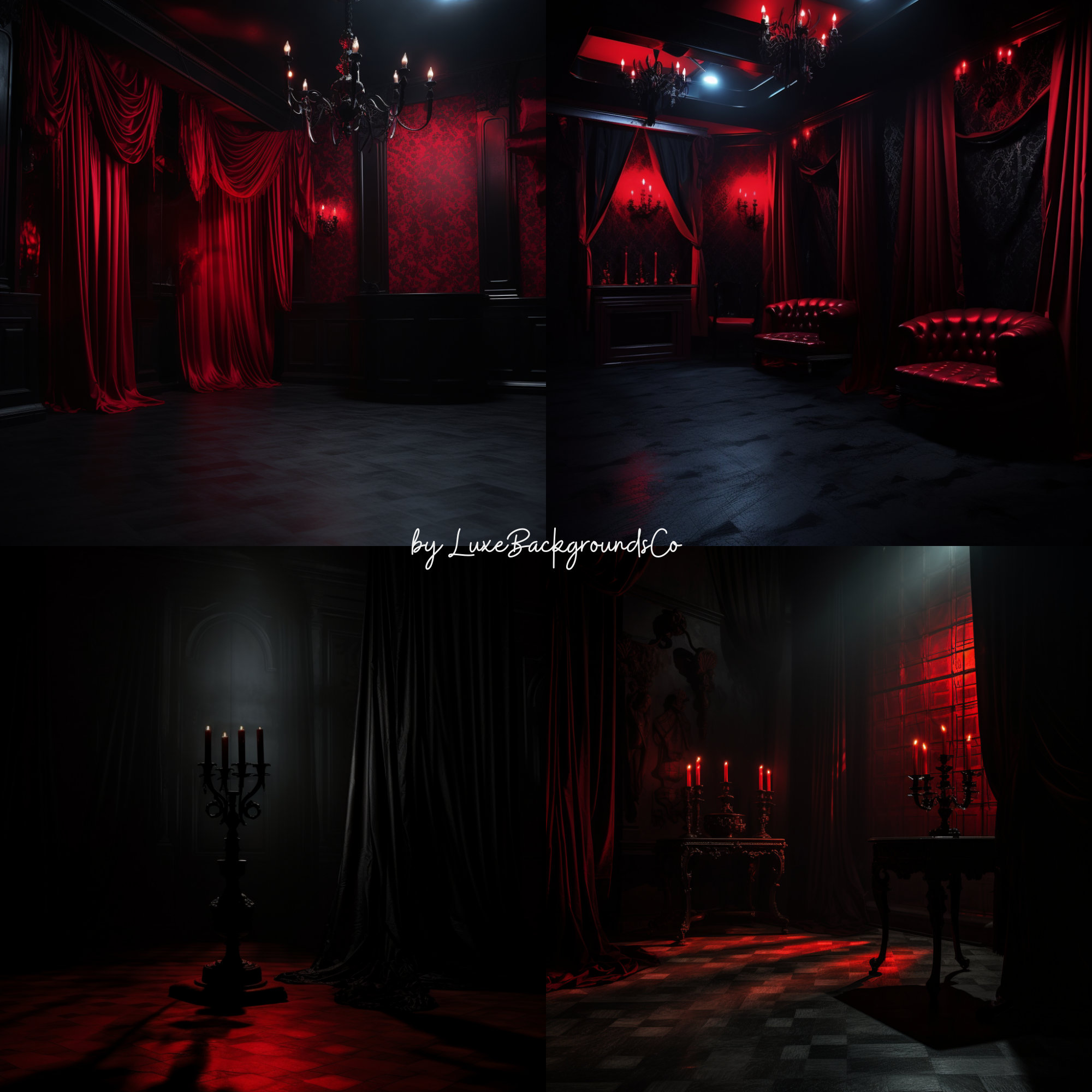 40 Vampire Gothic Scene Digital Backdrop,halloween Backdrop, Dark and ...