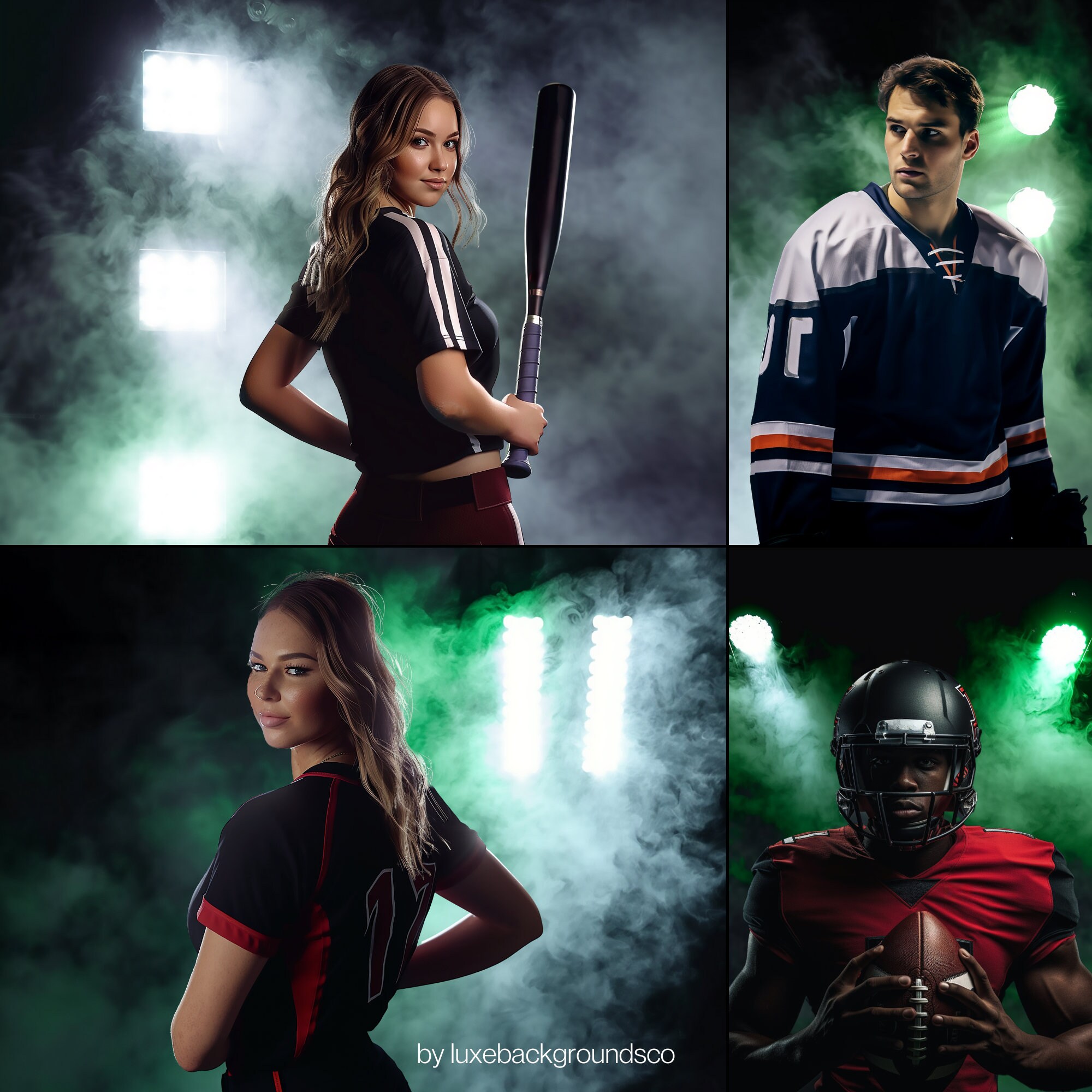 116 Green Fog and Light Digital Backdrop,perfect as Sport Background ...
