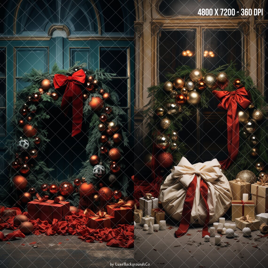 50 Christmas Digital Backdrop, Christmas Digital Background, Santa ...