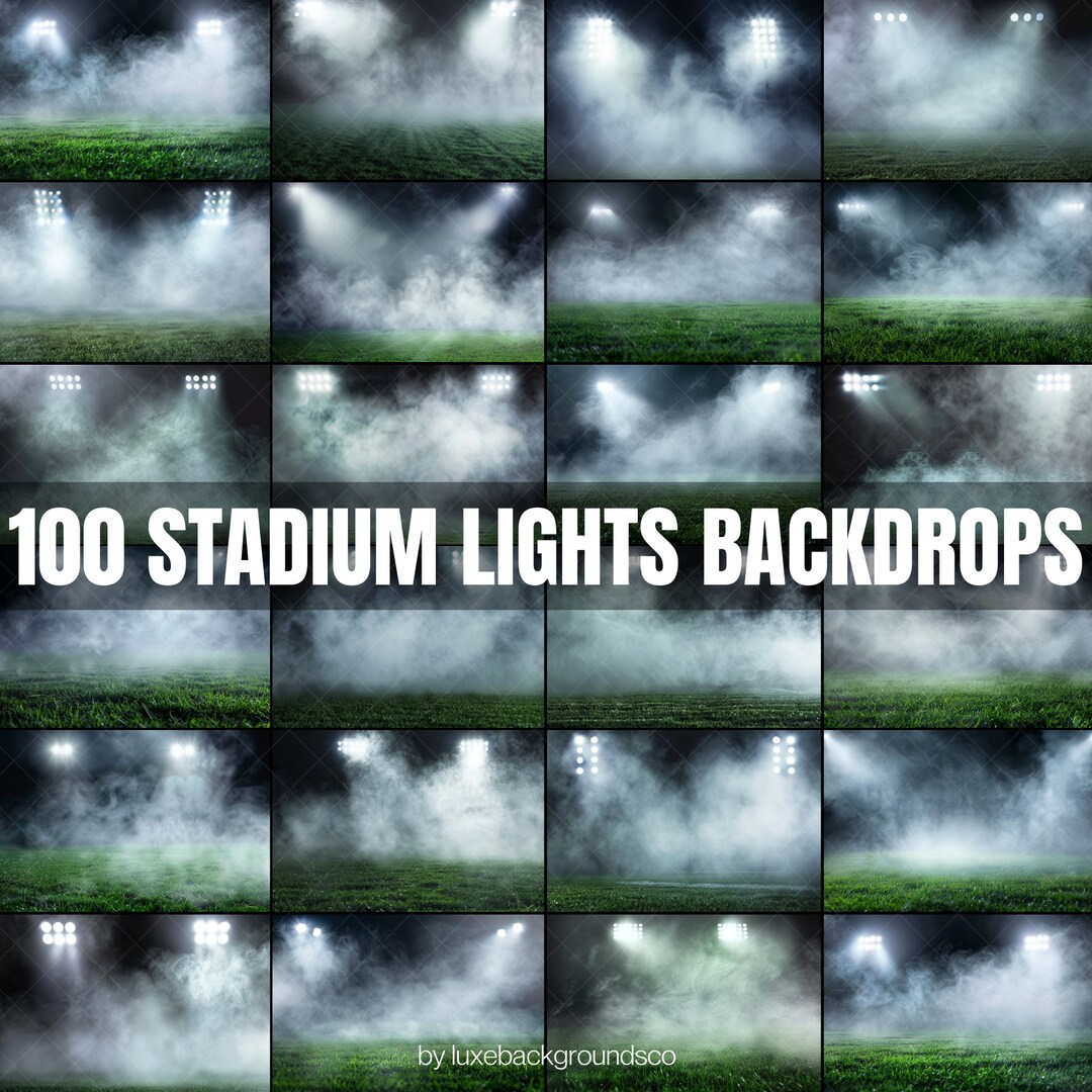 100 BUNDLE Stadium Lights Digital Background, Perfect as Sports ...