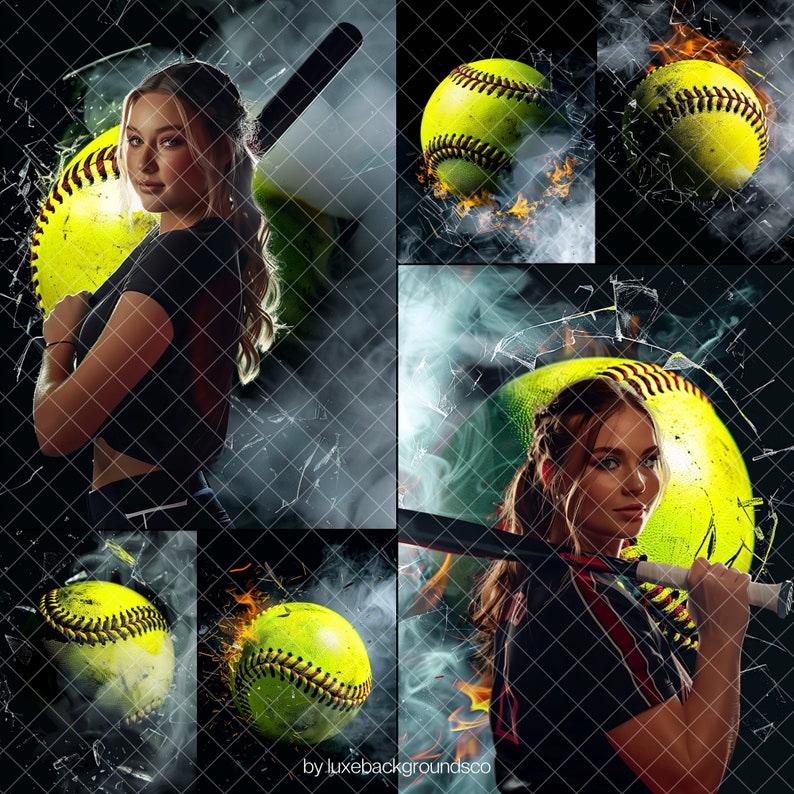 200 Broken Glass Softball Backdrops,sport Poster,softball Poster, Fire ...