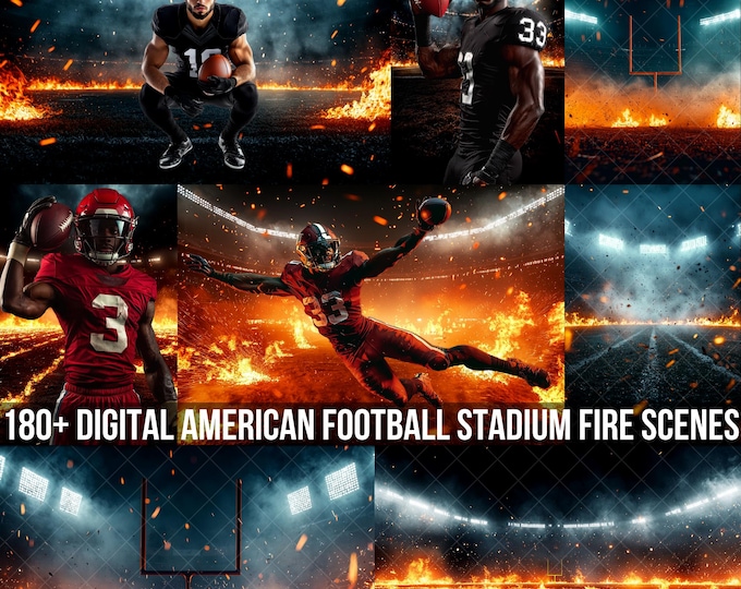 Football Field Background With Smoke and Lights, Football Backdrop ...