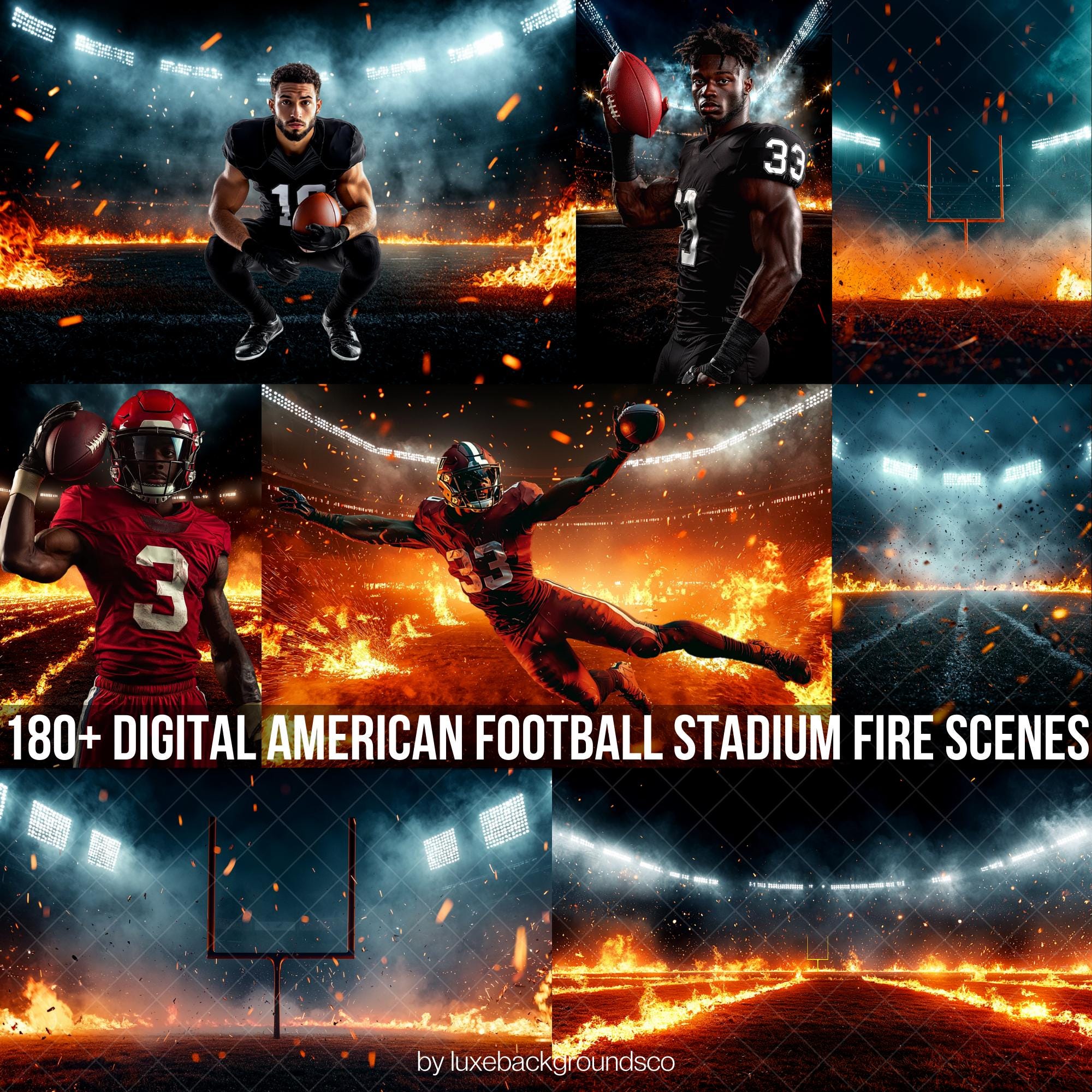 180+ Digital American Football Stadium Fire Scenes,football ...