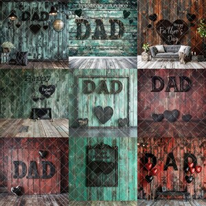 60 Colorful Wooden Wall Backdrops for Father's Day, Printable Cards for ...