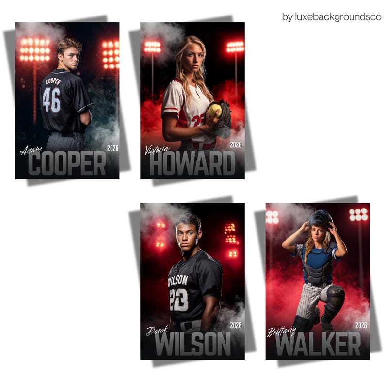 Canva Stadium Light Poster Template Pack for Baseball and Softball ...