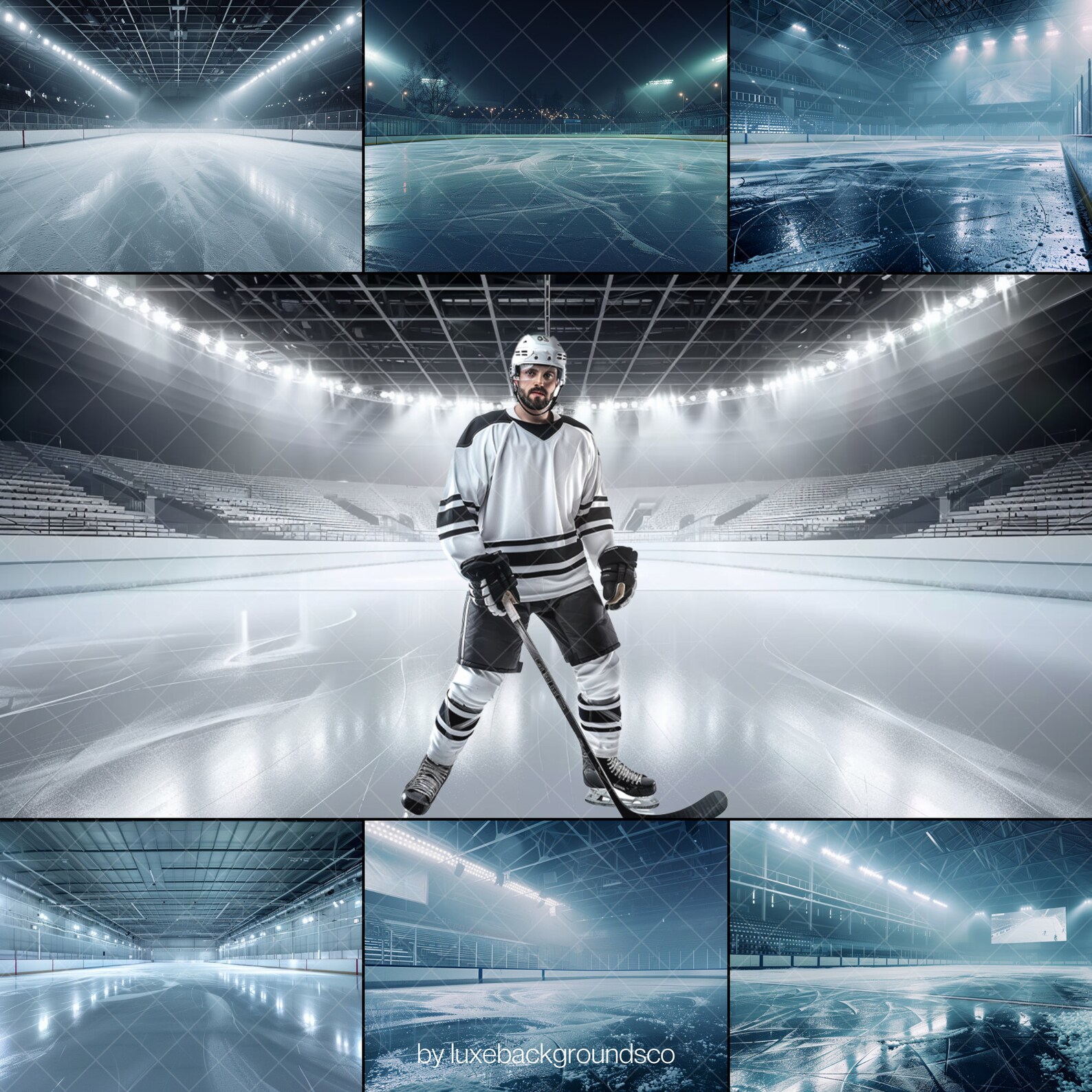 150 Hockey Digital Backdrops, Sport Backdrops, Perfect as Sports Poster ...