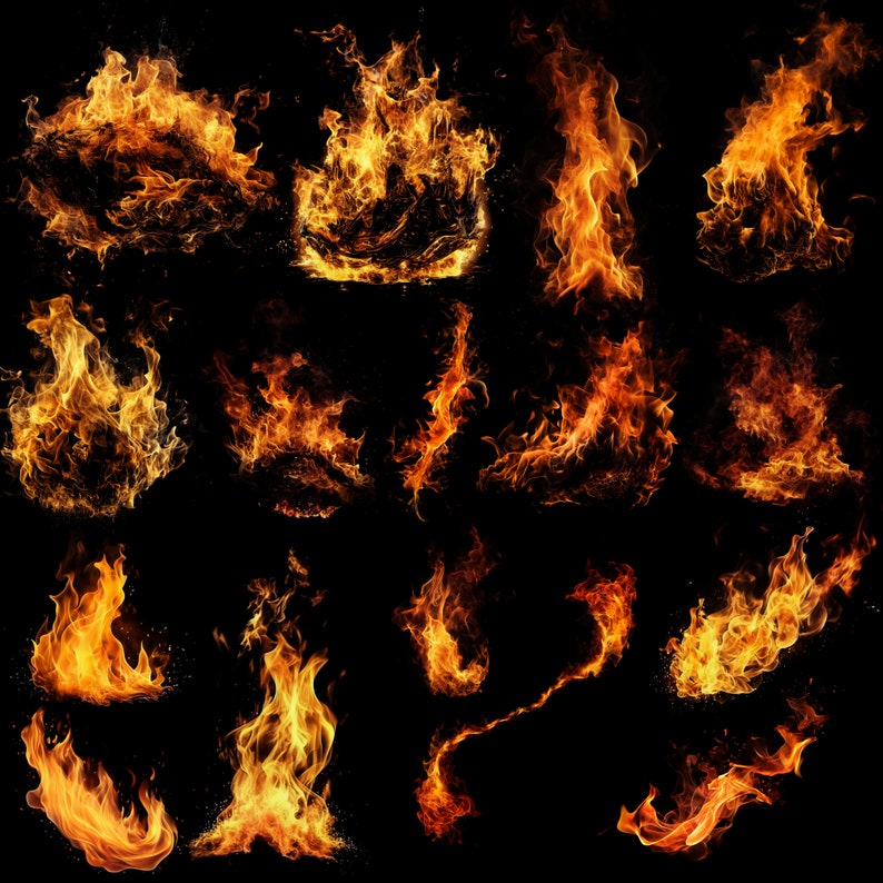 16 Transparent Fire Overlay, Flame Overlay, Fire Overlay, Fire Effect ...
