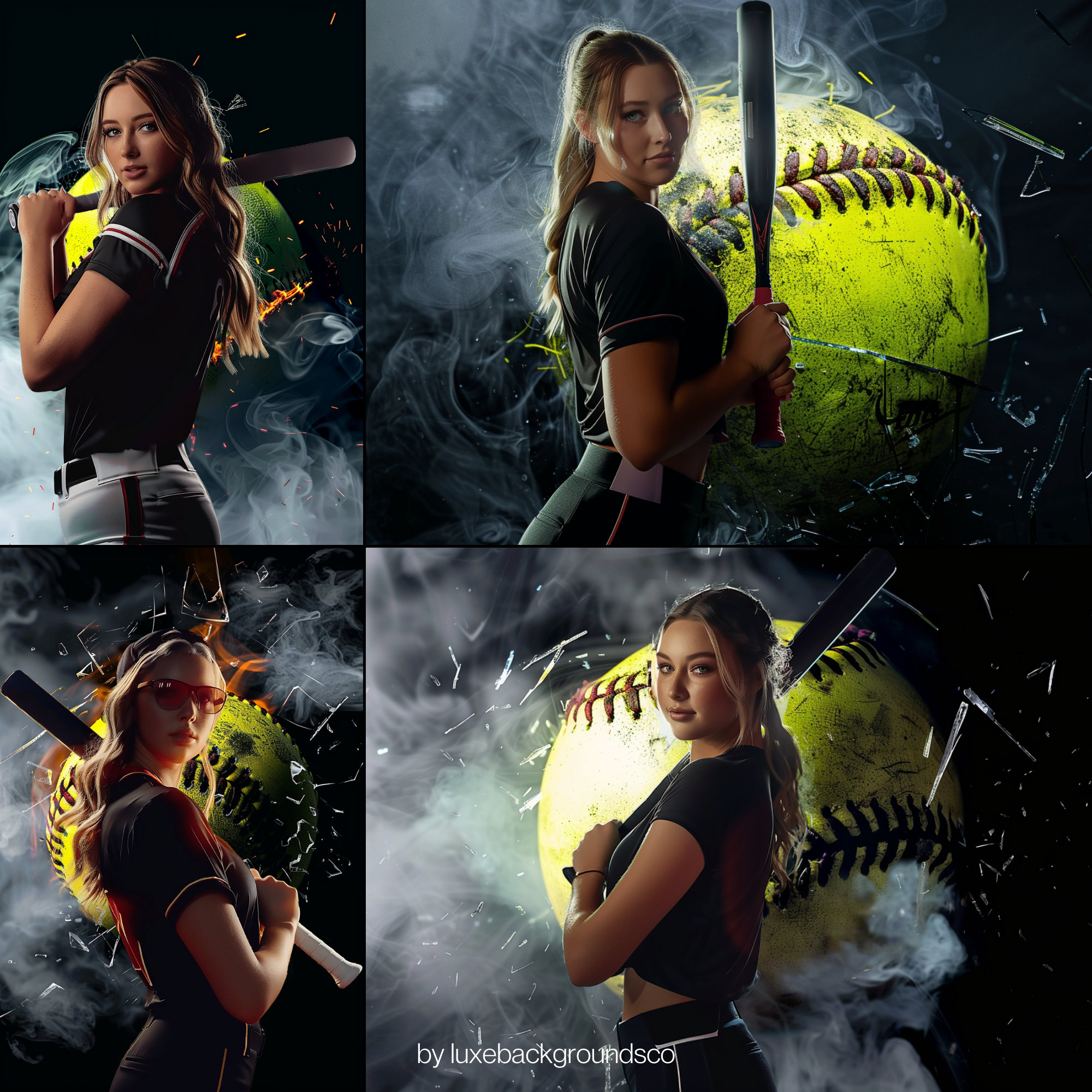 200 Broken Glass Softball Backdrops,sport Poster,softball Poster, Fire ...