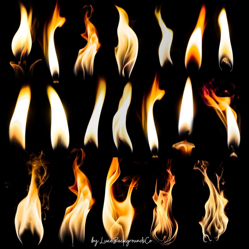 200 Flame PNG Overlays, Fire Overlay for Editing, Spark Overlays ...