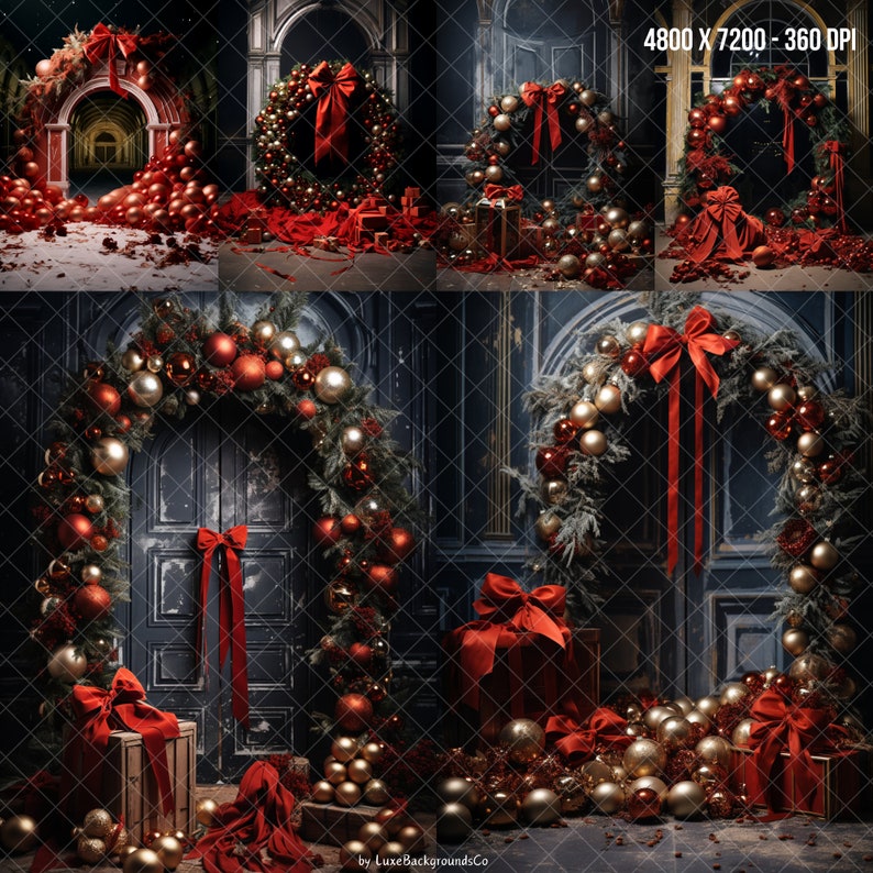 50 Christmas Digital Backdrop, Christmas Digital Background, Santa ...