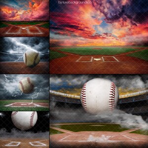 Baseball Photography Backdrop Bundle: Stadium, Field, Gameday Overlays ...