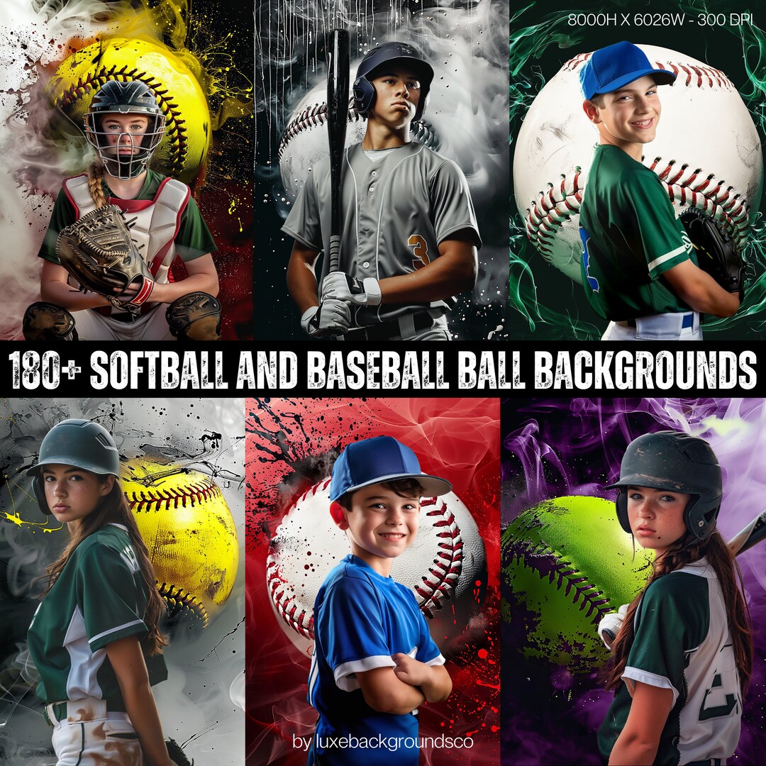 180+ Softball and Baseball Ball Backgrounds, Sport Template for ...