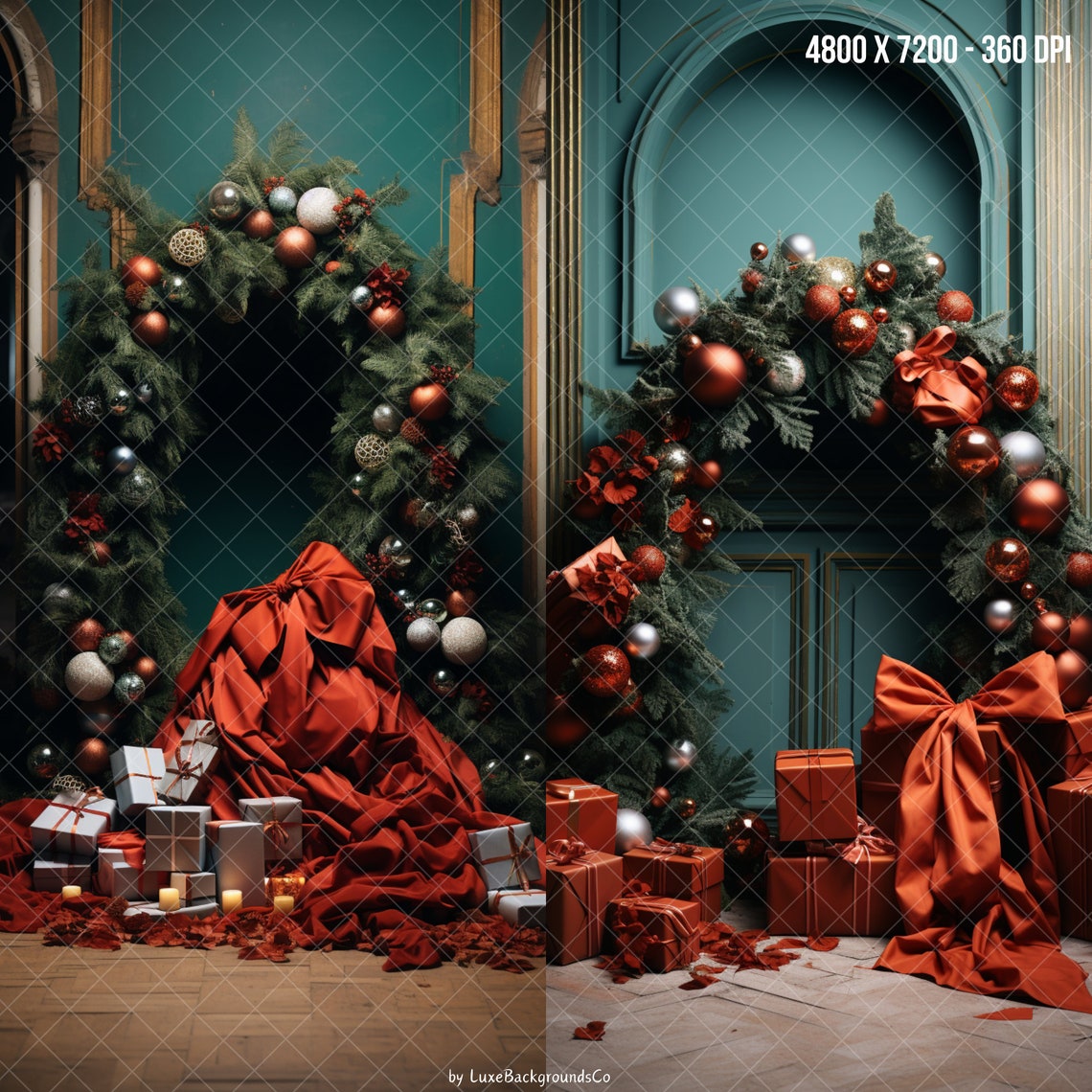 50 Christmas Digital Backdrop, Christmas Digital Background, Santa ...