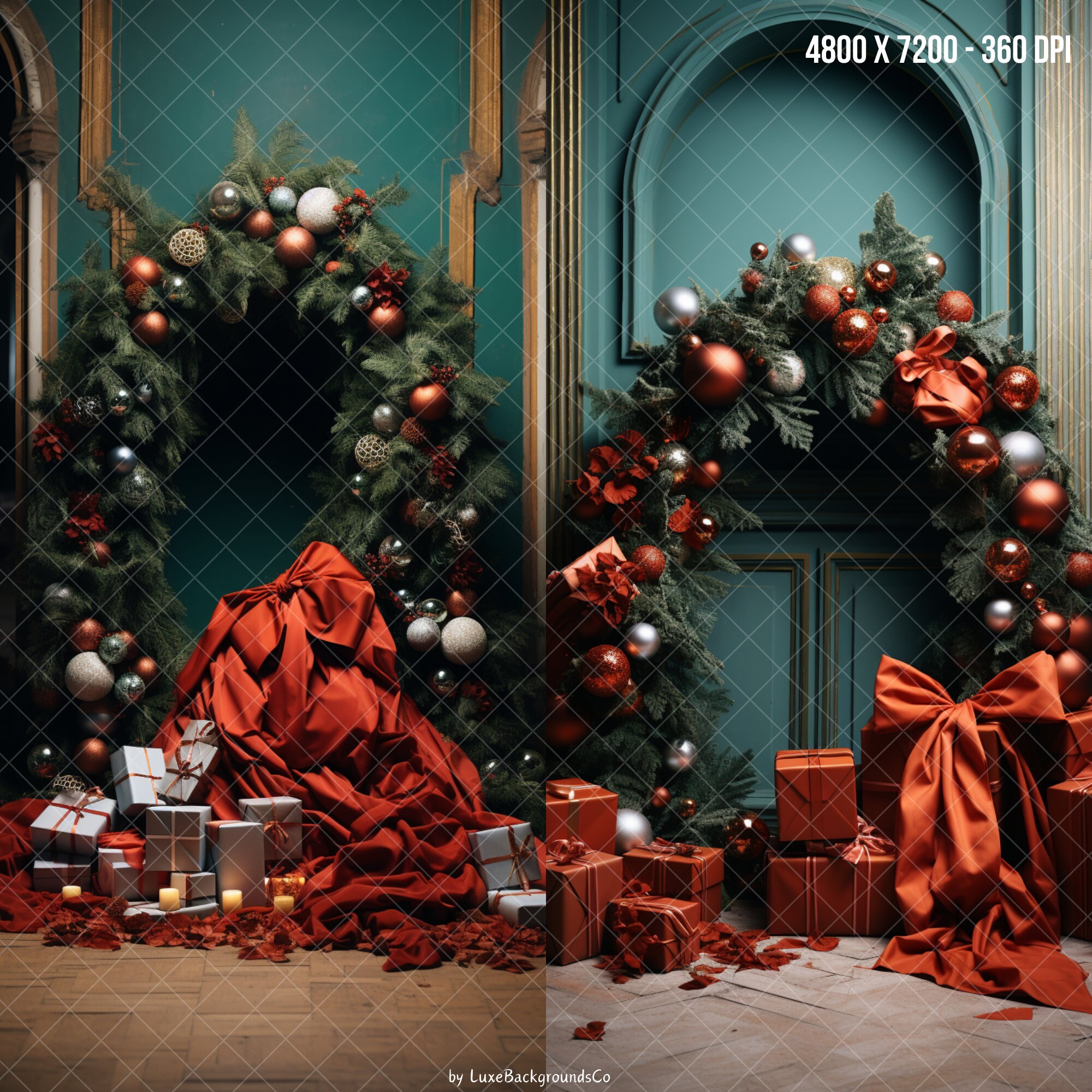 50 Christmas Digital Backdrops,cozy Fireplace, Santa Claus and Winter ...