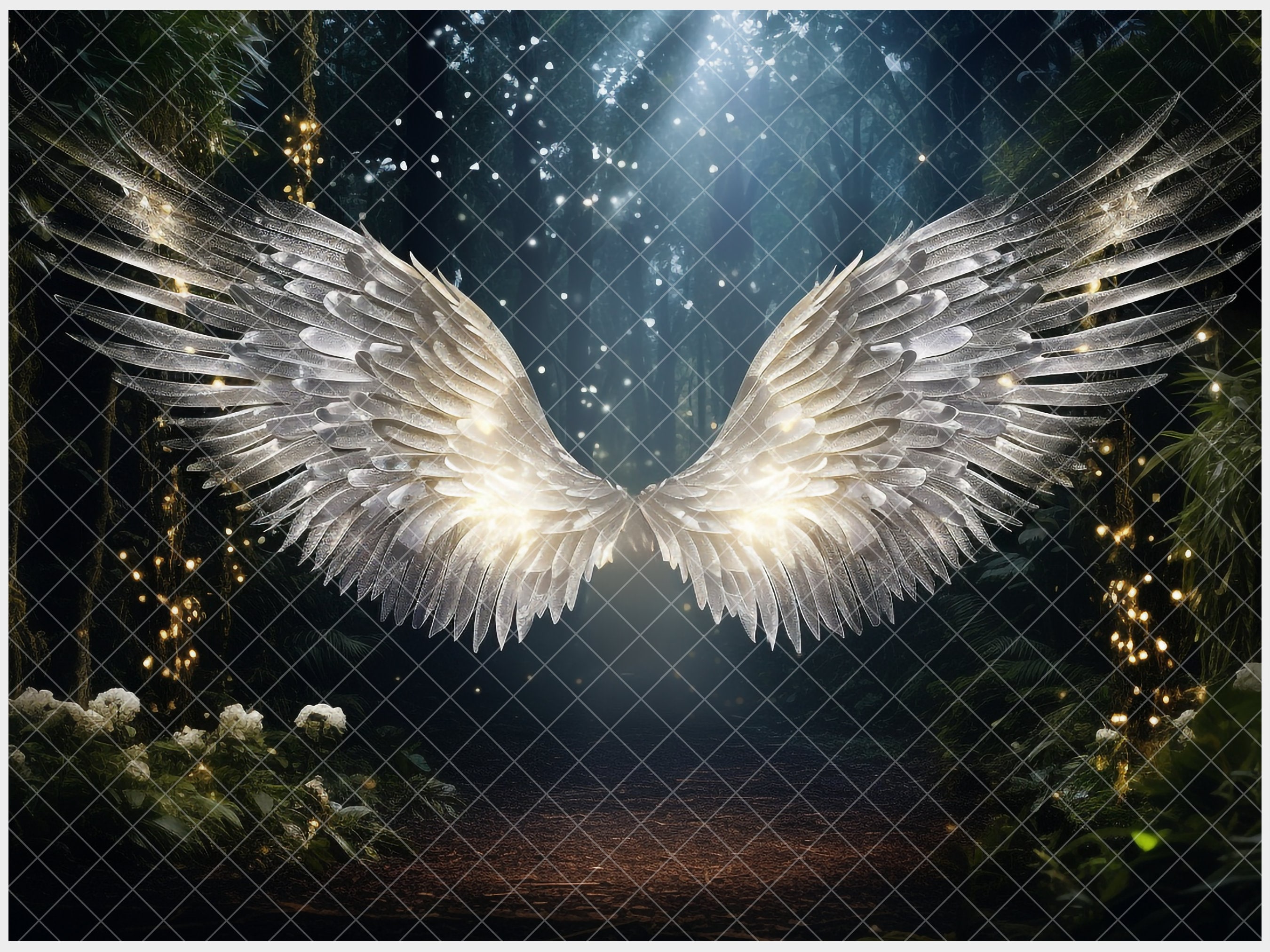 10 Angel Wings Digital Backdrops,fine Art Textures,photoshop Overlays ...