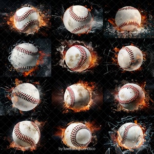 70 Broken Glass Baseball Background, Baseball Backdrop, Sport Poster ...