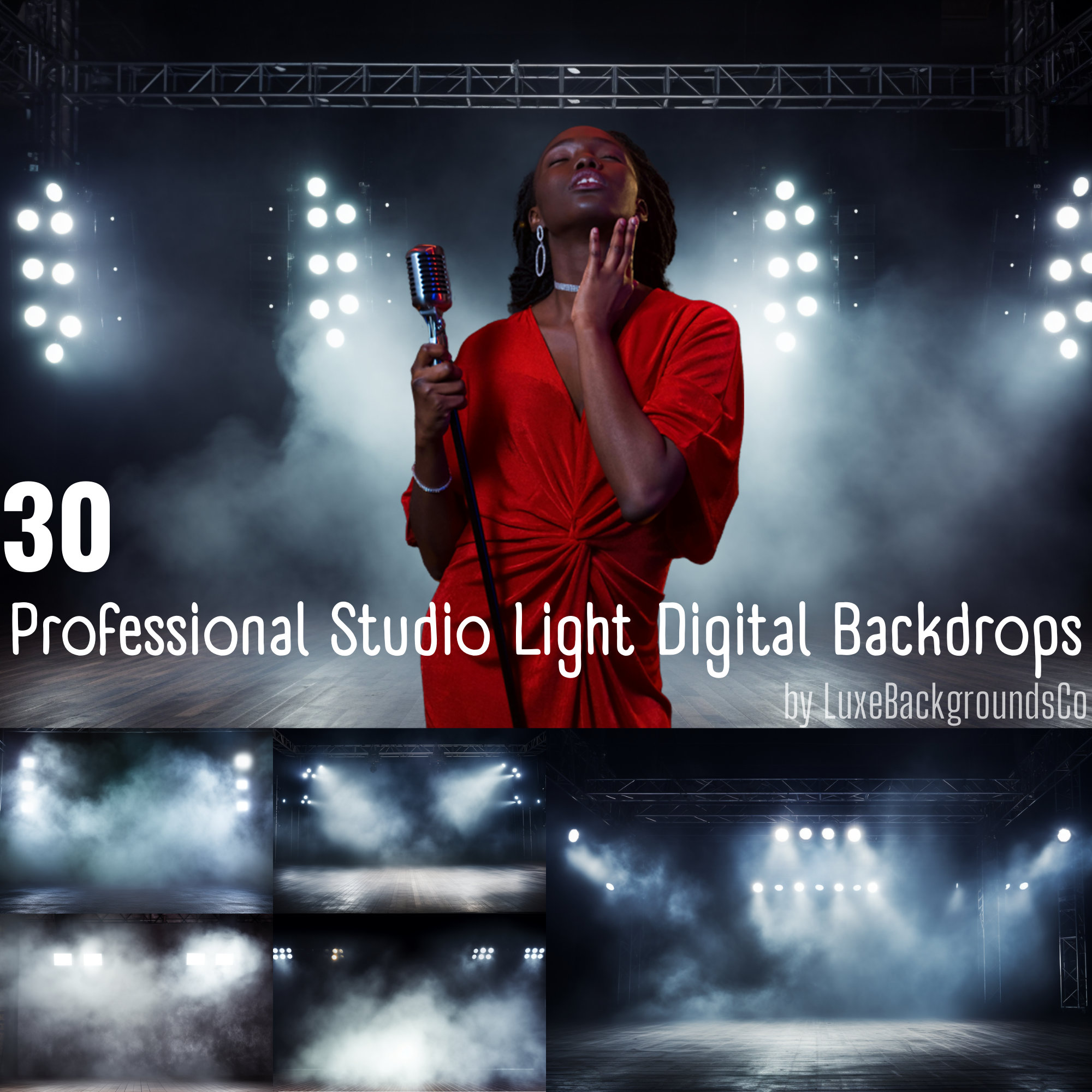 30 Professional Studio Light Digital Backdrops, Smoke and Fog ...