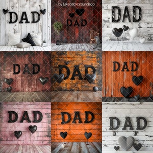 60 Colorful Wooden Wall Backdrops for Father's Day, Printable Cards for ...