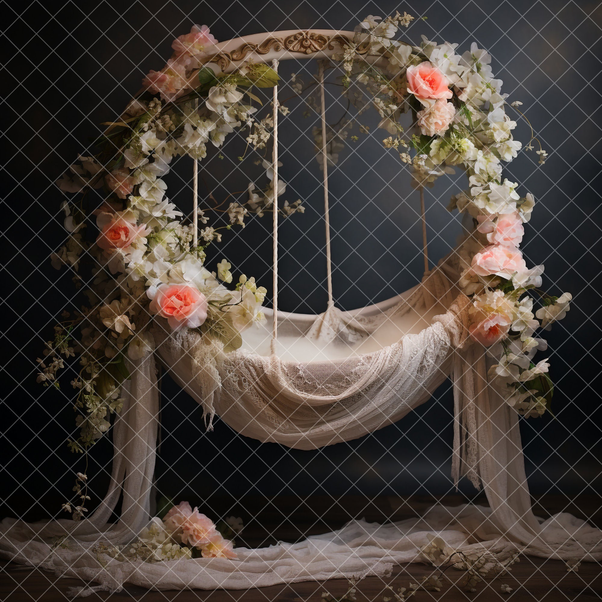 7 Princess Newborn Backdrop, Floral Newborn Background,newborn ...