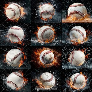 70 Broken Glass Baseball Background, Baseball Backdrop, Sport Poster ...