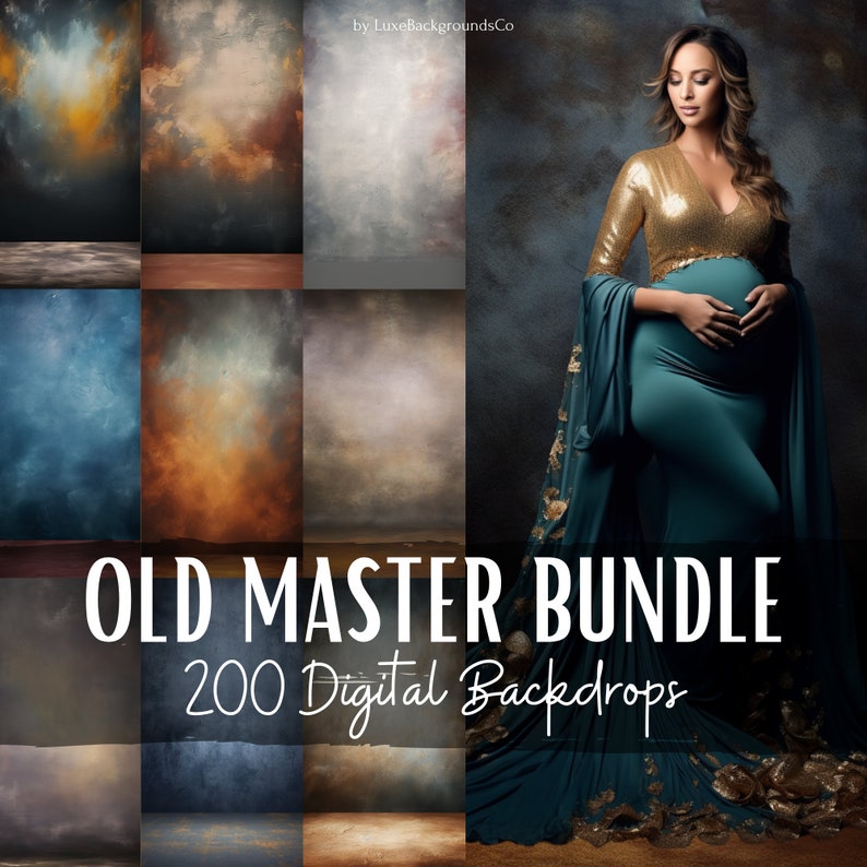 200 Old Master BUNDLE, Maternity Backdrops, Portrait Studio Backdrop ...