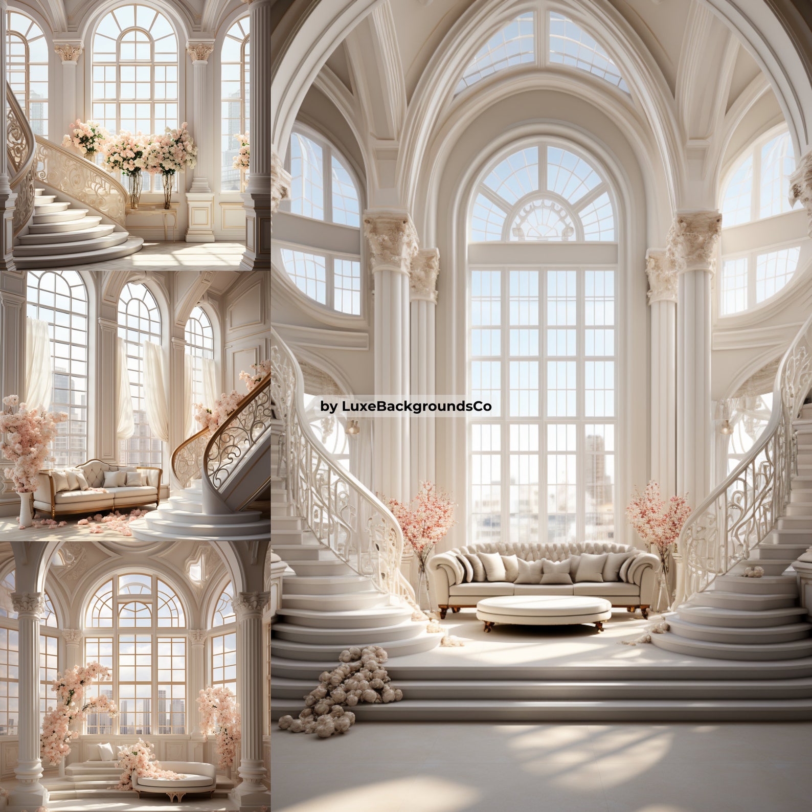 16 Luxury White Room Digital Backdrop Maternity Backdrop - Etsy