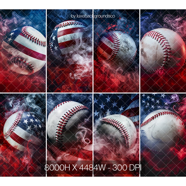 50 USA Flag Baseball Background, Patriotic Baseball Backdrop, Senior ...