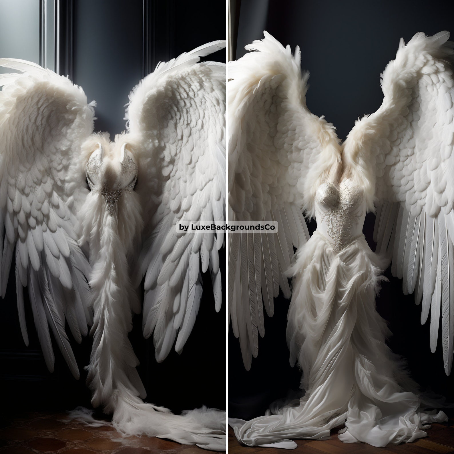 30 Elegant Angel Wing Backdrop, Maternity Backdrop, Heavenly Backdrop ...