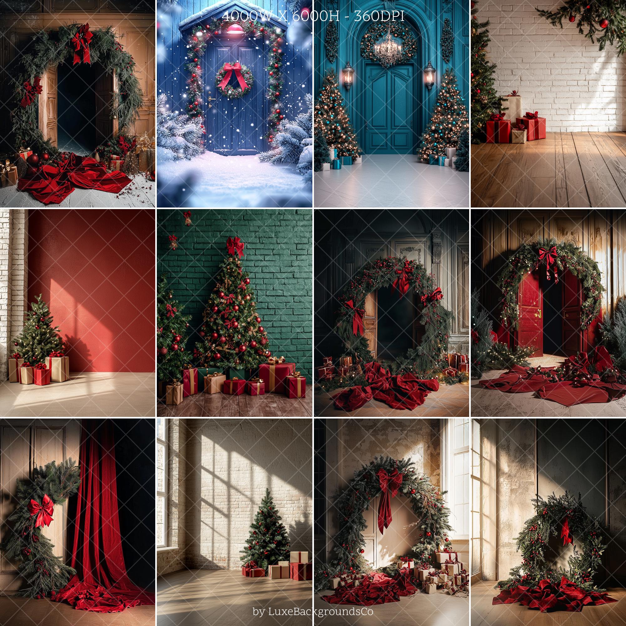 100 Christmas Backdrop for Photography,christmas Decor Tree Overlay for ...