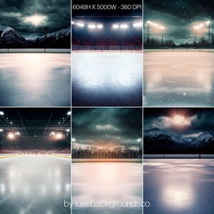 70 Epic Hockey Backgrounds,ice Rink With Smoke & Fog Overlays,senior ...