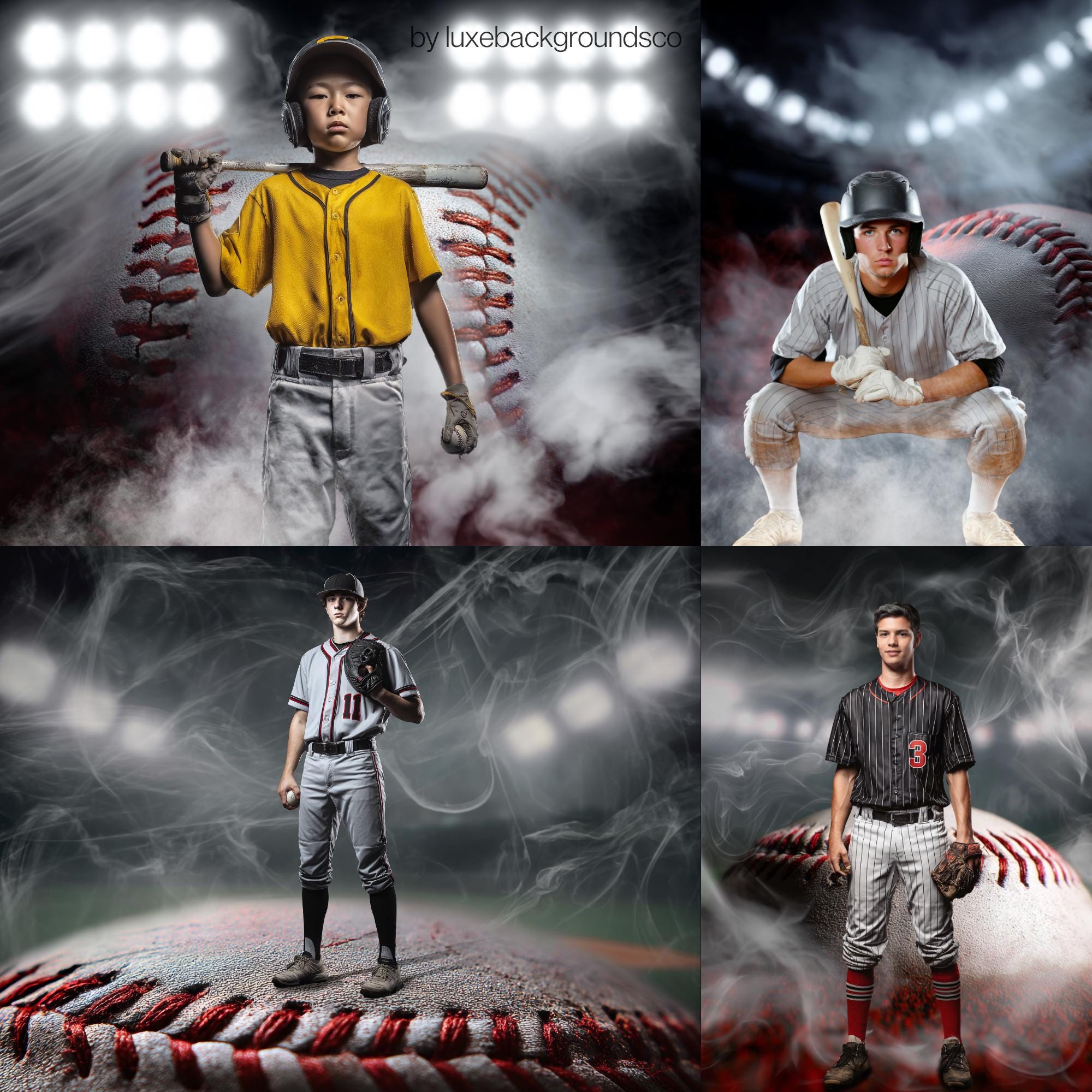 40 Baseball Light Backdrops, Sports Photography Backgrounds, Baseball ...