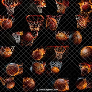 130 Fiery Basketball Poster Background, Senior Photoshoot, Sport ...