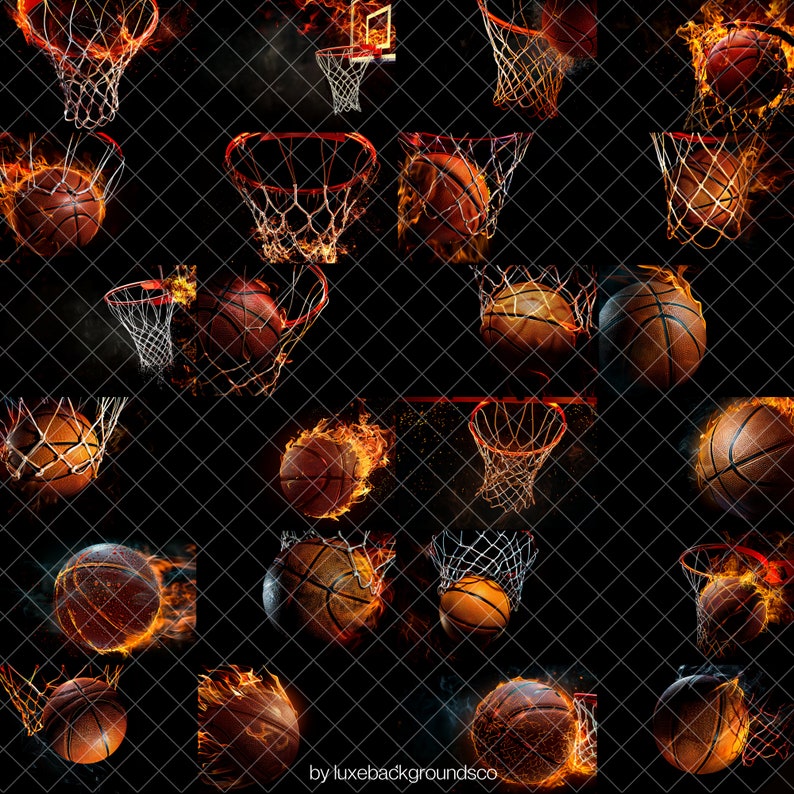130 Fiery Basketball Poster Background, Senior Photoshoot, Sport ...