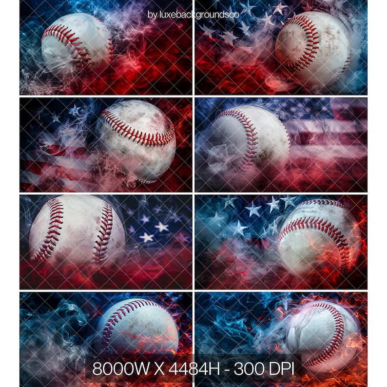 50 USA Flag Baseball Background, Patriotic Baseball Backdrop, Senior ...