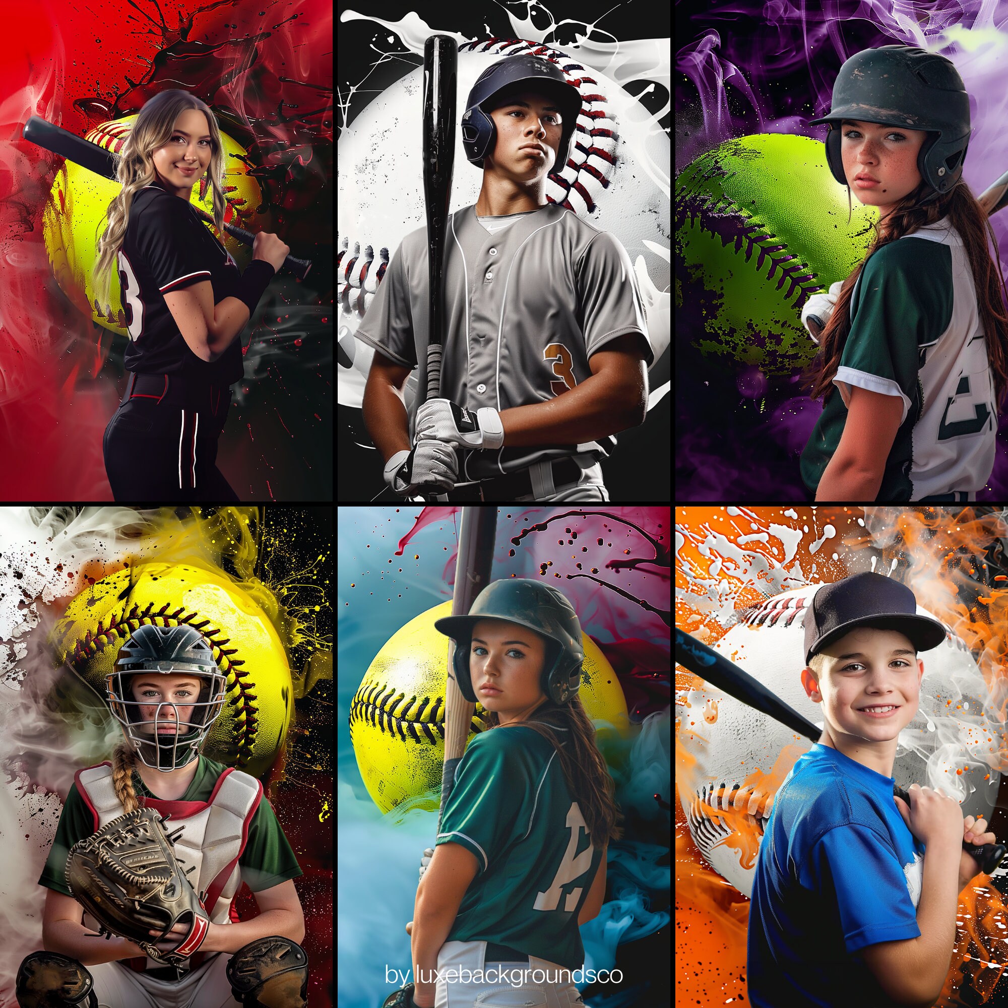 180+ Softball and Baseball Ball Backgrounds, Sport Template for ...