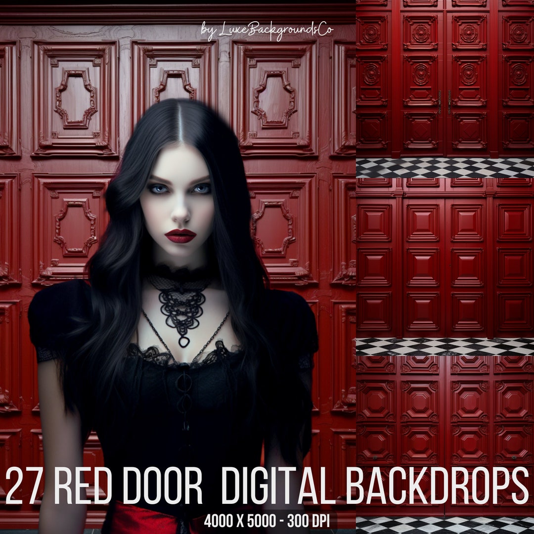 27 Red Door Digital Backdrop,gothic Backdrop,vampire Backdrop ...