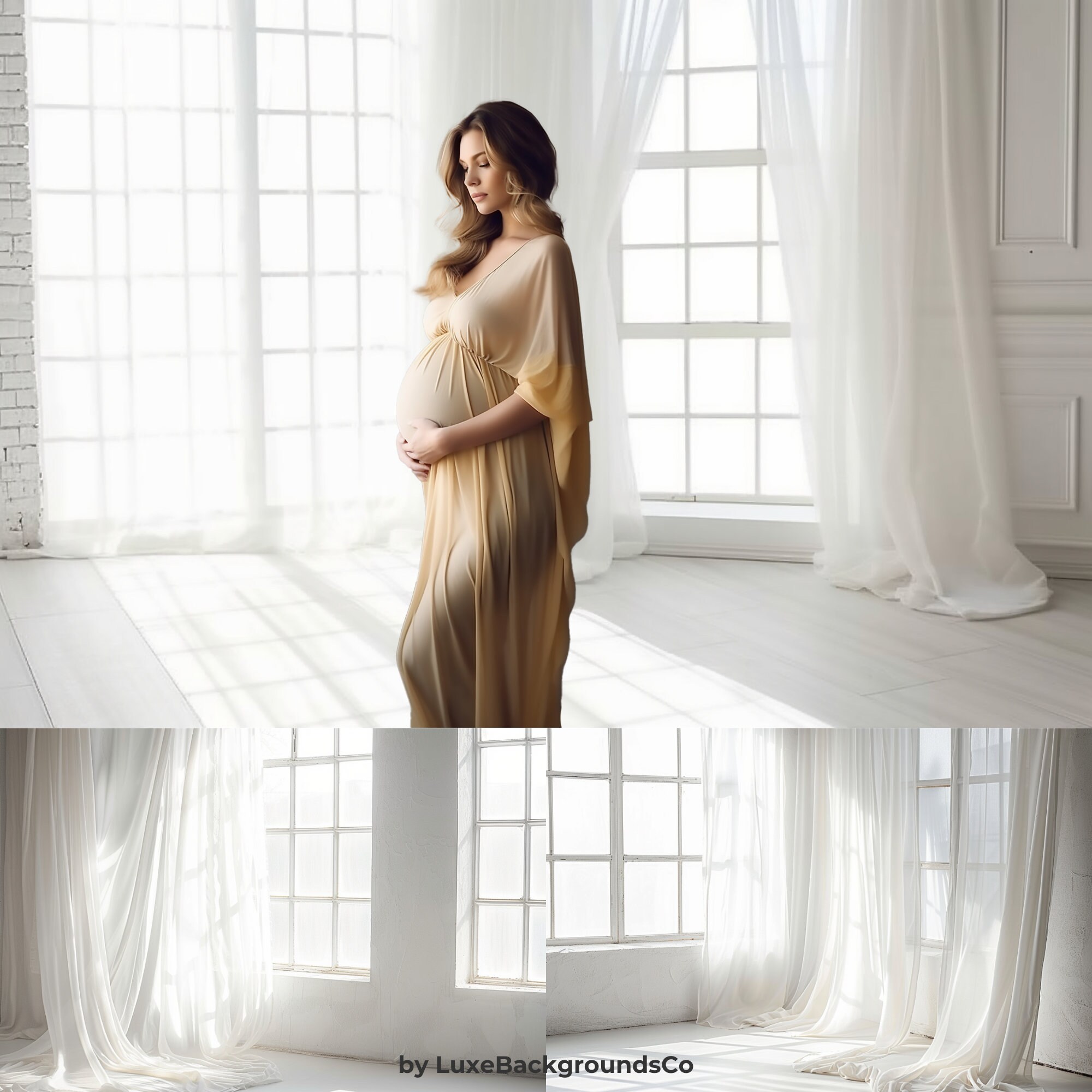 40 White Curtain Window Photo Backdrop,white Room Background,photoshop ...