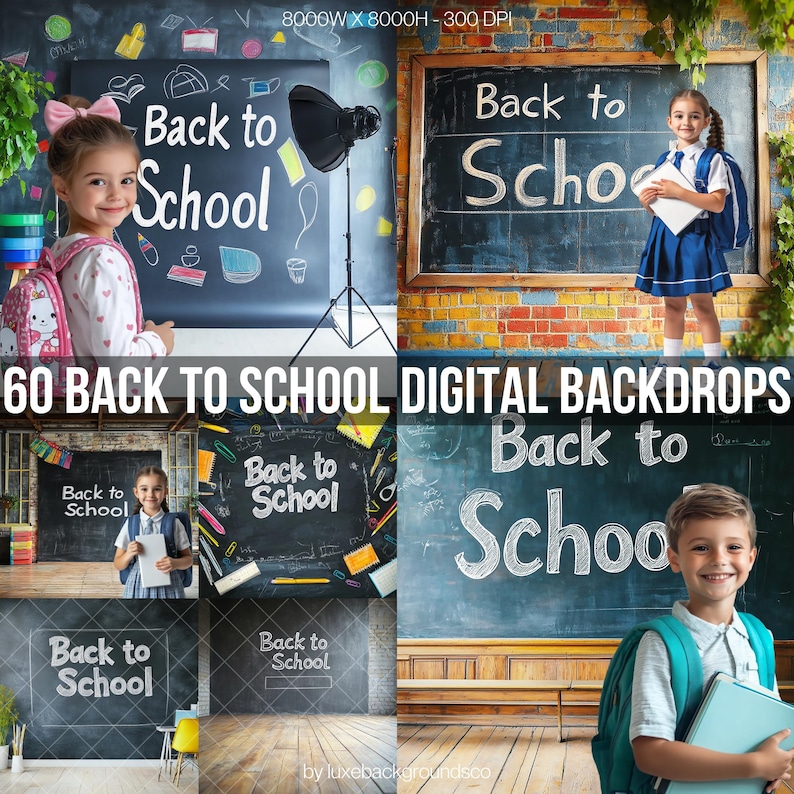 60 Back to School Backdrops, School Backgrounds, First Day of School ...