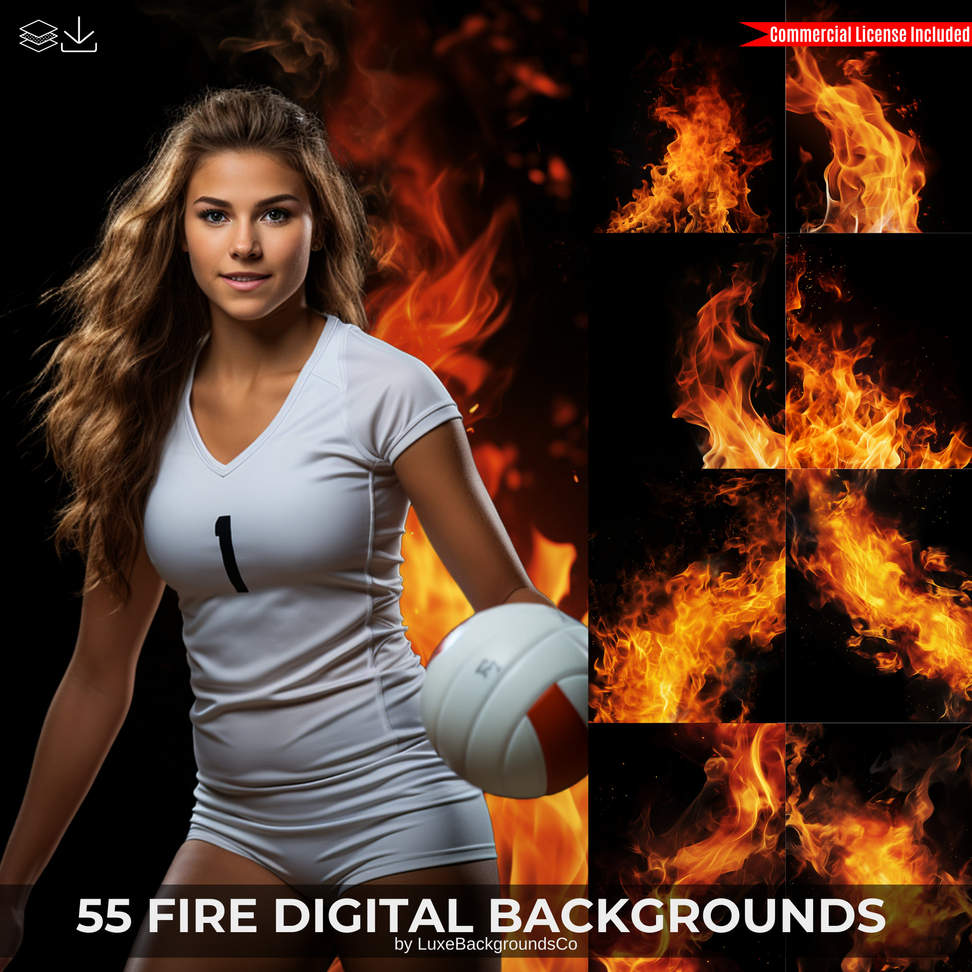 55 Red Fire Digital Background, Flame Background, Fiery Background ...